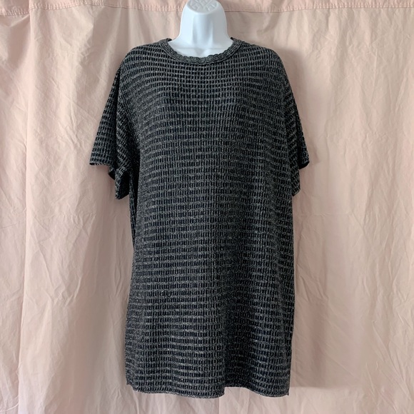 Zara | Dresses | Last Chance Zara Metallic Knit Sweater Dress Black And ...